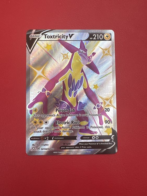 Pokemon Toxtricity V Fullart Shiny Rare 2021 Schnäppli Selte (Gebraucht ...