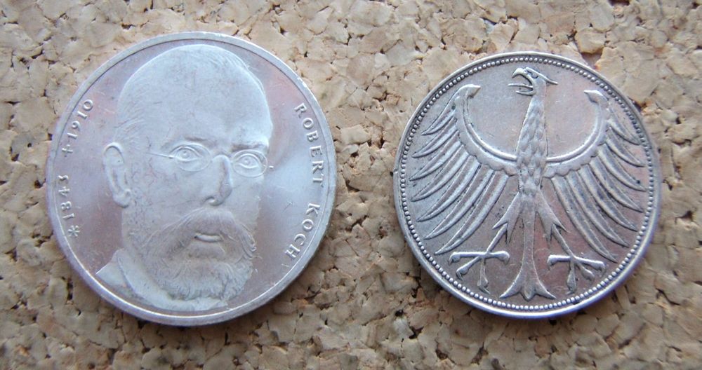 BDR 5 MARK 1965 / 10 MARK 1993 SILBER (Gebraucht) in Brunnen für CHF 20 ...