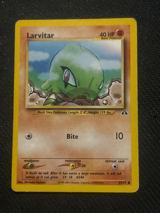 Pokemon card old 2001 Neo Discovery, Larvitar 57/75 (Gebraucht) in ...