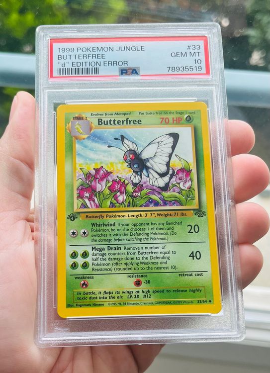 PSA 10 - ERROR “d” FIRST 1ST EDITION Butterfree Pokemon 1999 | Kaufen ...