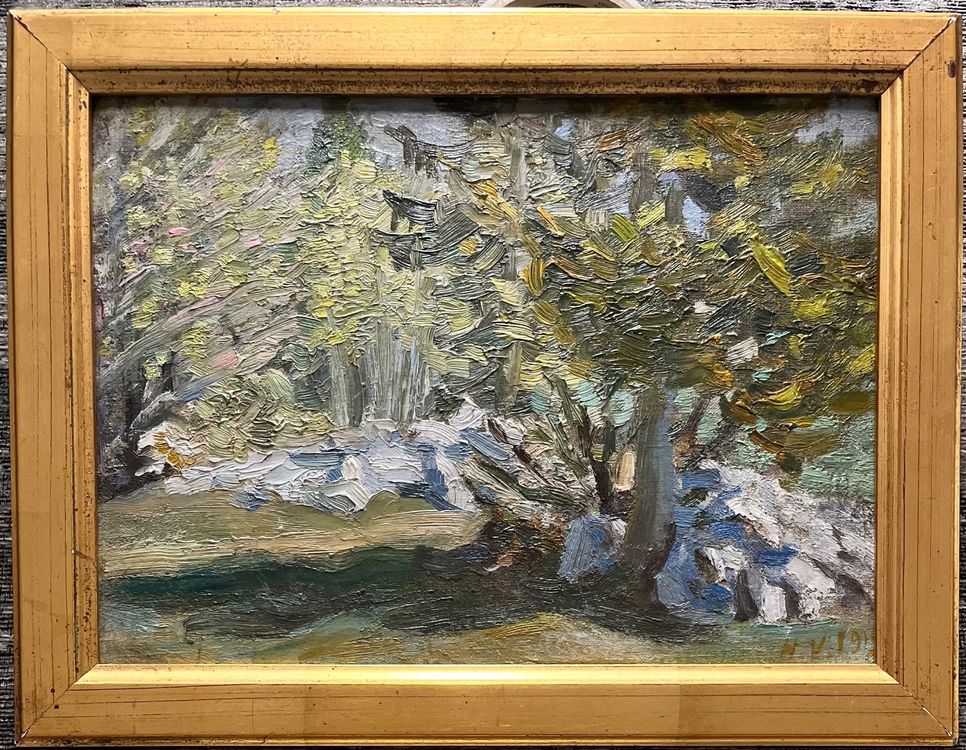 Henri Vaucher (1886-1953) Wald Szene Gemälde (Gebraucht) in Root für ...