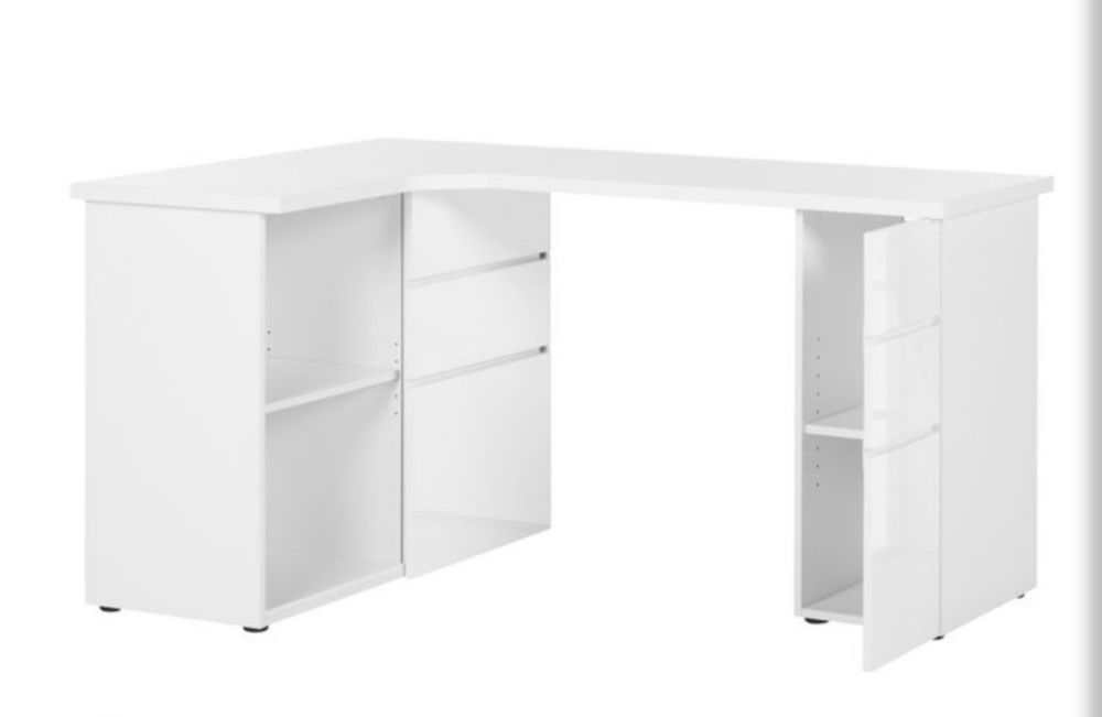 Eck-Schreibtisch weiss sehr guter Zustand Masse gem. Bild 5 (Gebraucht ...