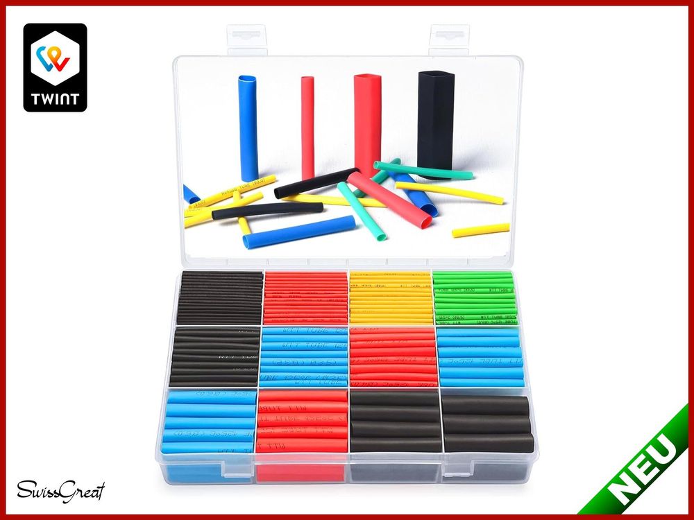 560 Stück Schrumpfschlauch Set 12 Größen 5 Farben (Neu und originalverpackt) in Develier für CHF ...