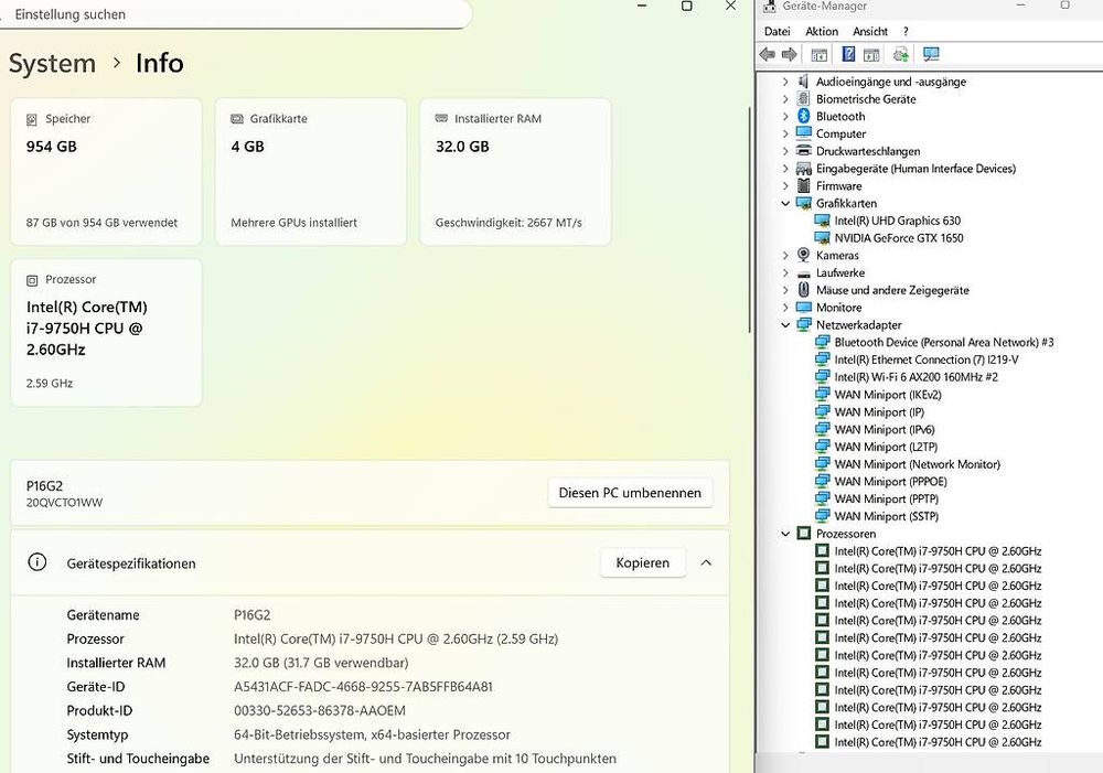 Lenovo X1 Extreme G2 32 GB 1 TB 4GB VRAM OLED Touch Garantie (Neu ...