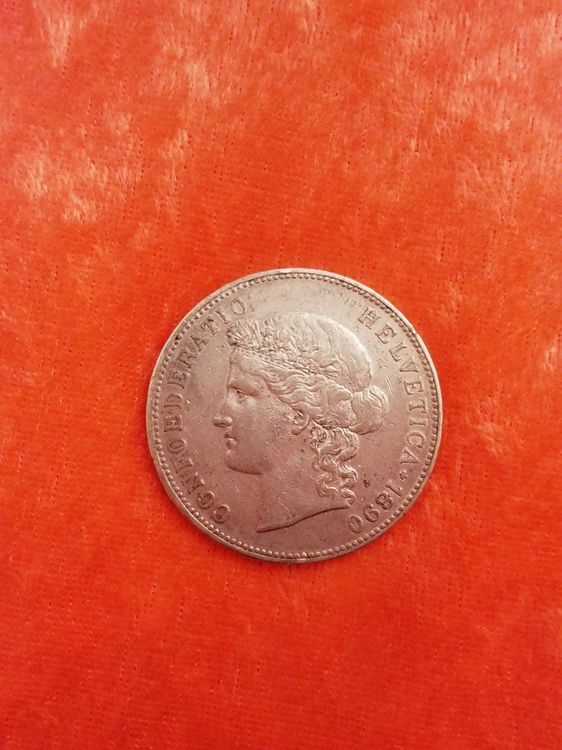 CH 5 Franken 1890 /5 Francs 1890 (Gebraucht) in Gordola für CHF 105 ...