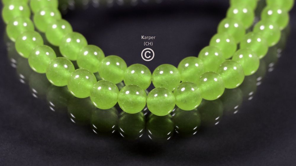 Peridot Grün, Jade Strang / Rang Jade, Verte Péridote ,8 mm (Neu und ...