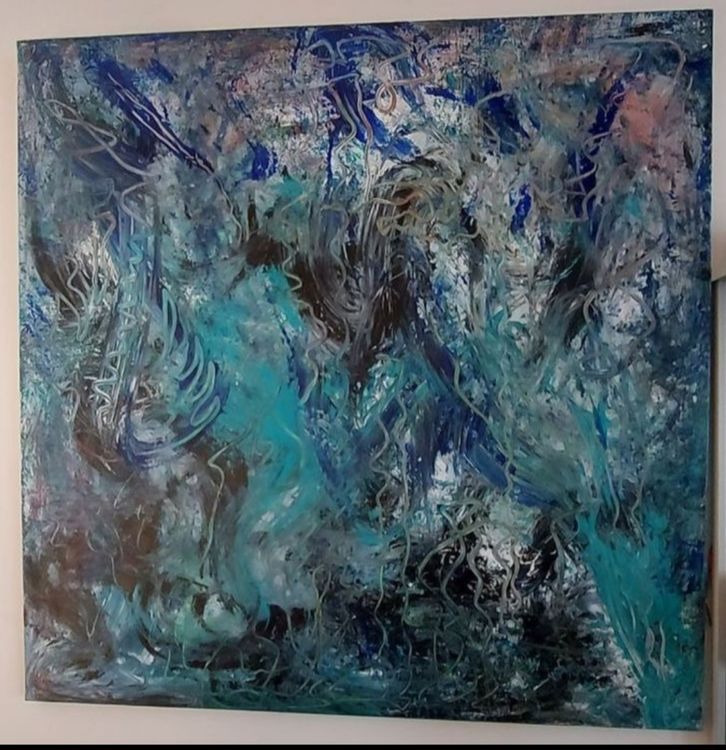 Gemälde,Abstrakt ,Unikat, von mir selbstgemalt 80×80 (Neu (gemäss Beschreibung)) in Riehen für ...