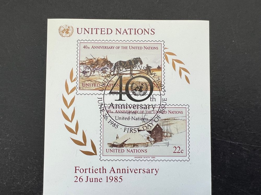 UN 1985 Miniblock gest. (D981) (Gebraucht) in Hinwil für CHF 2 – mit ...