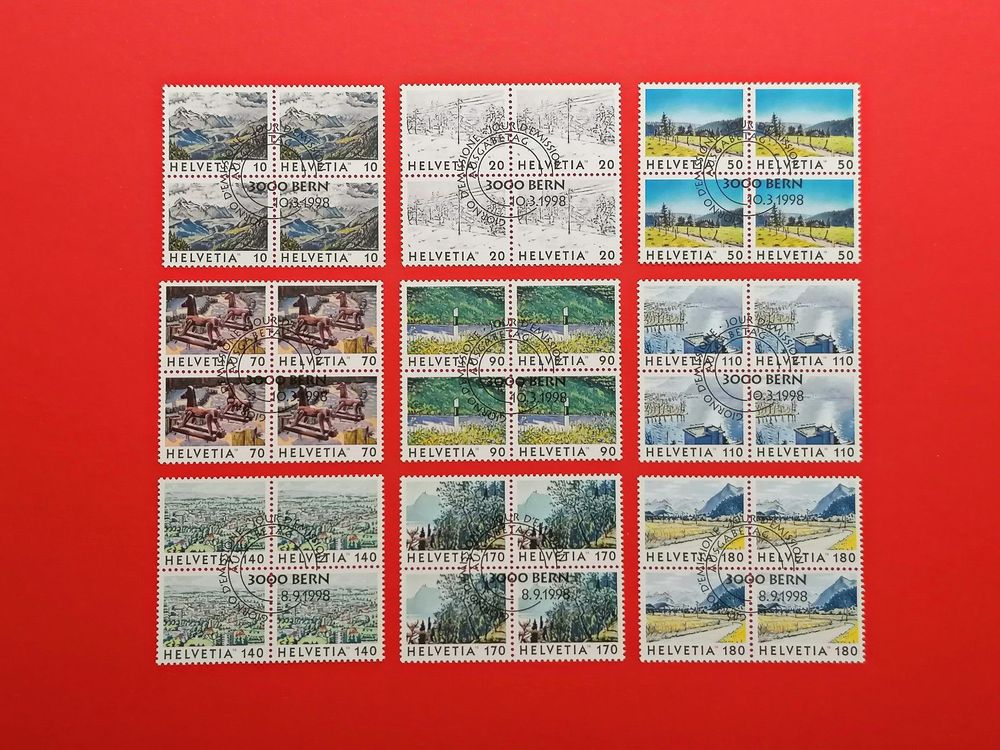4er Blöcke "Bilder der Schweiz (1998)" (Neu (gemäss Beschreibung)) in Dübendorf für CHF 9 – mit ...