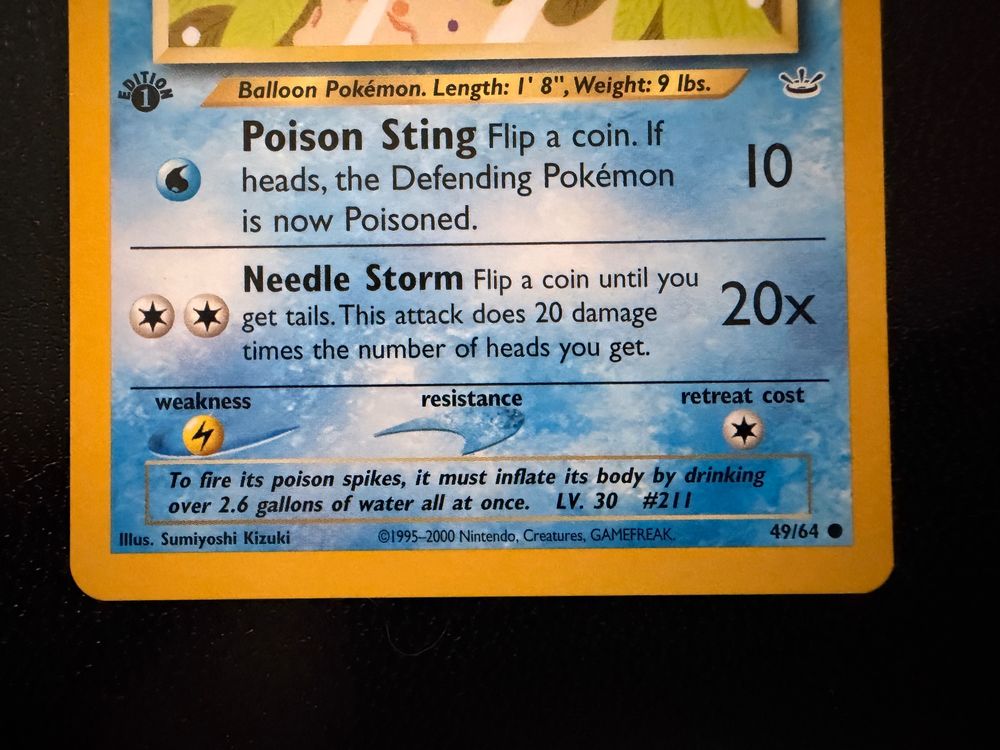 1. Edition Qwilfish 49/64 Neo Revelation Pokémon 2001 EN (Gebraucht) in ...