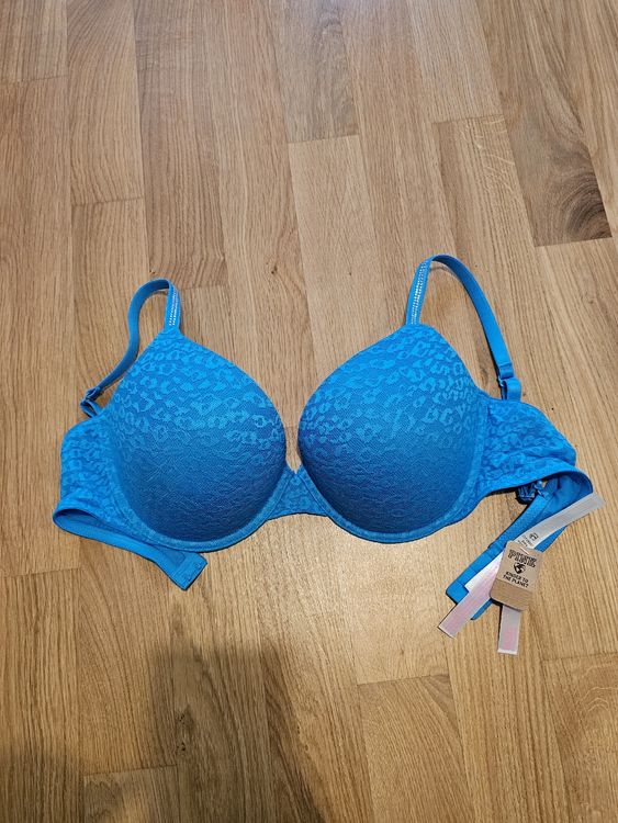 Victoria's Secret Push up BH 36D = 80D blau mit Strass | Kaufen auf Ricardo