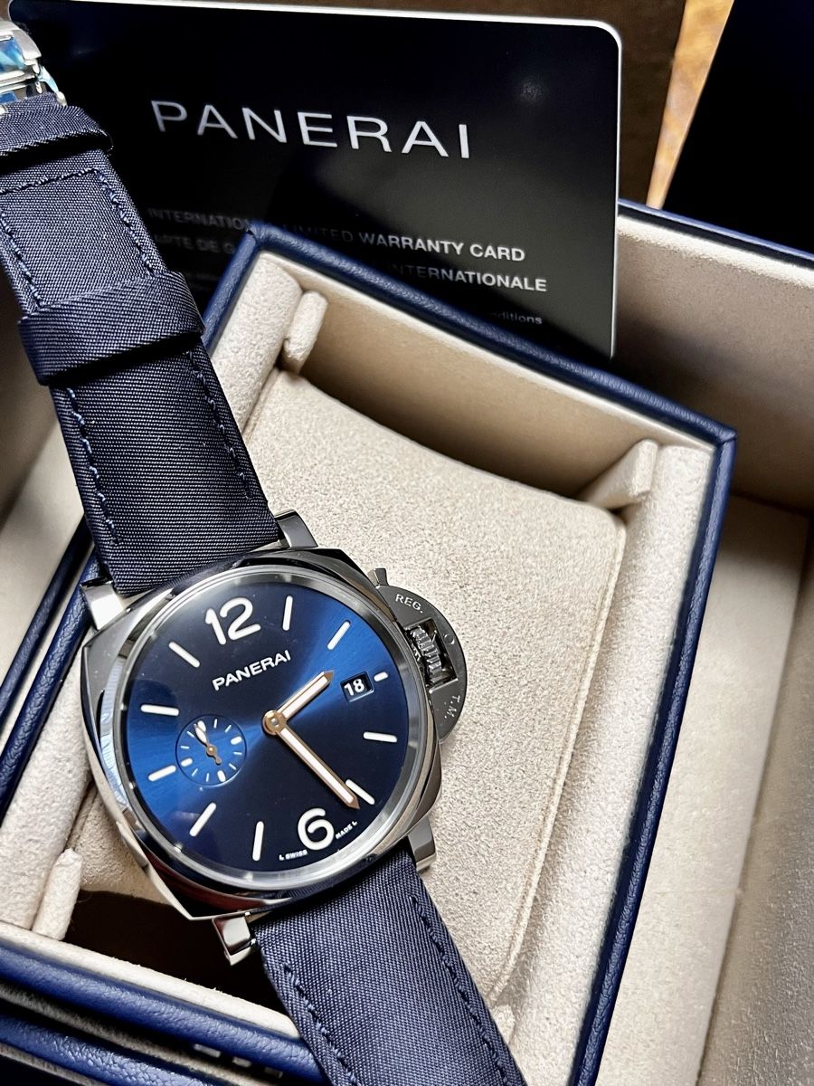 Montre Panerai Luminor Marina, cadran bleu, parfait état (Neuf avec ...