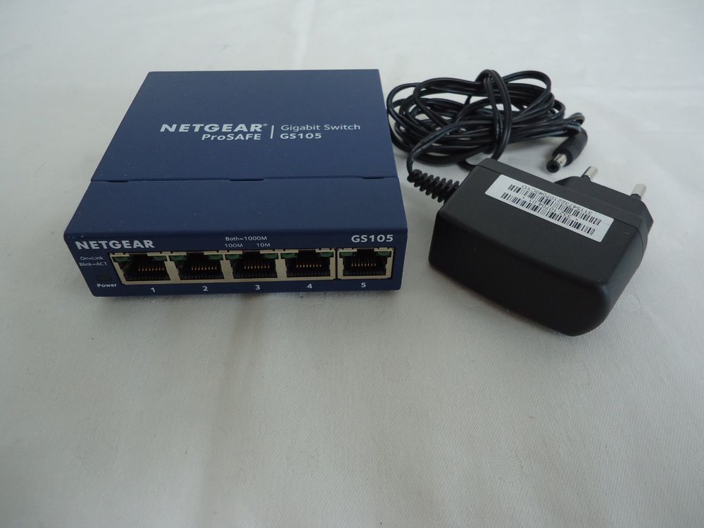 5 Port Gigabit NETGEAR LAN Switch GS 105 (Gebraucht) in Adlikon b ...