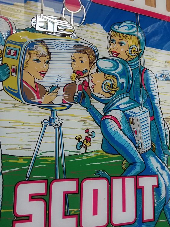 Vintage Flipper Glasscheibe mit Raumfahrt USA 60er (Gebraucht) in ...