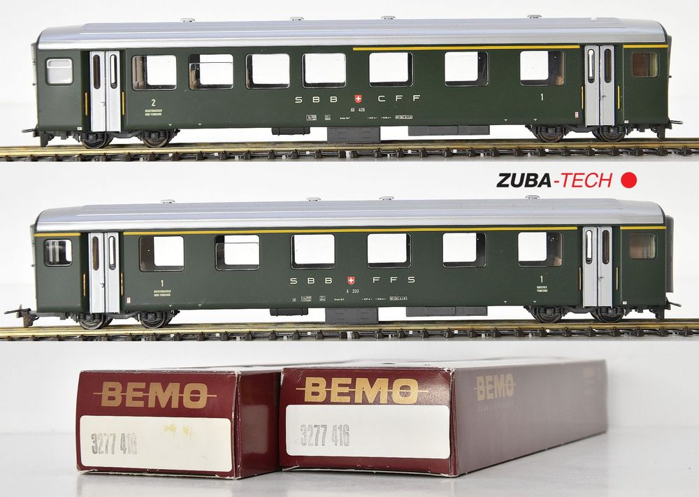 2x Bemo EW III Personenwagen SBB Brünig H0m GS OVP (Gebraucht) in St. Gallen für CHF 52 – mit ...