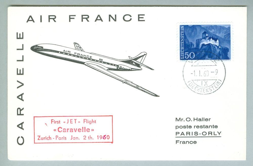 1960 Liechtenstein Flugpost RF (Gebraucht) in Zürich für CHF 17 – mit Lieferung auf Ricardo kaufen