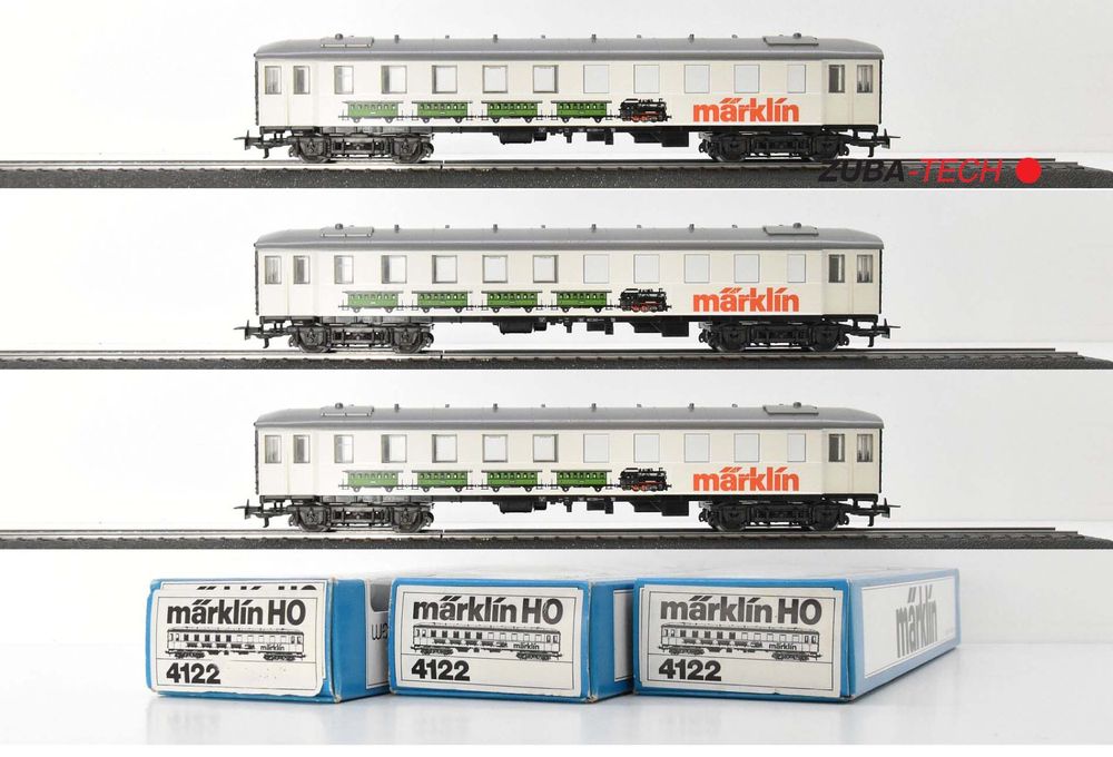 Märklin 3x 4122 Personenwagen DB H0 WS mit OVP (Gebraucht) in St ...