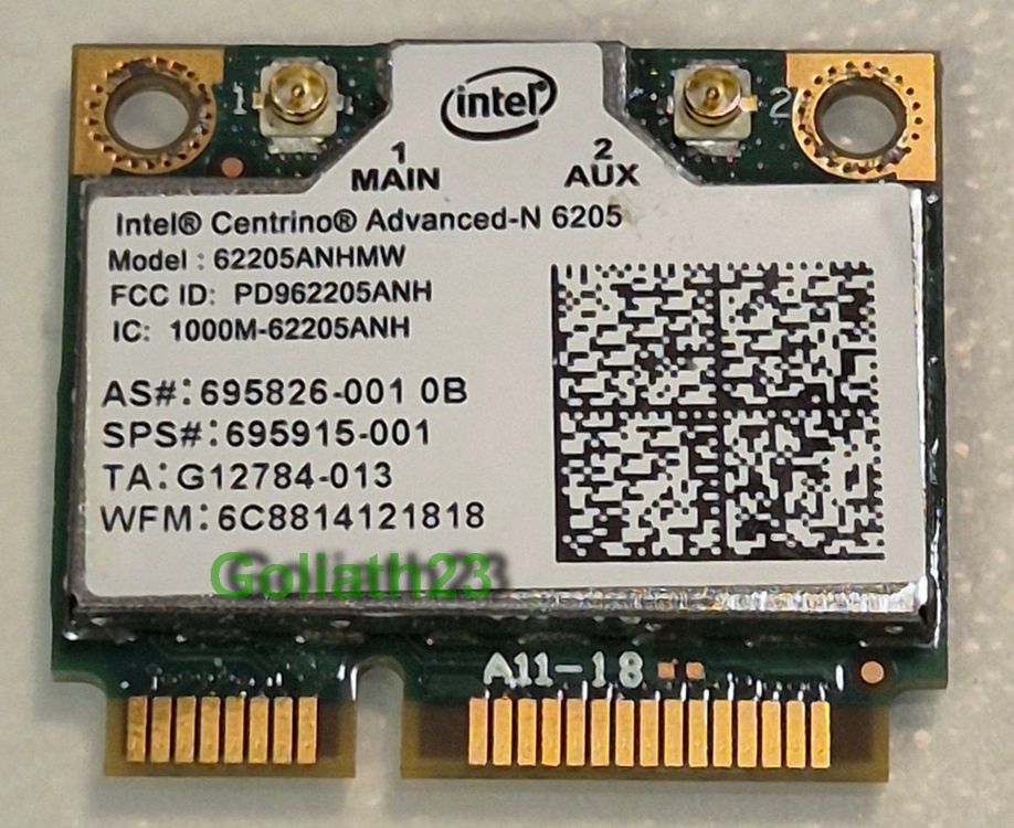 Intel Centrino Advanced-N 6205 Notebook WLAN-Karte Mini PCIe (Gebraucht ...