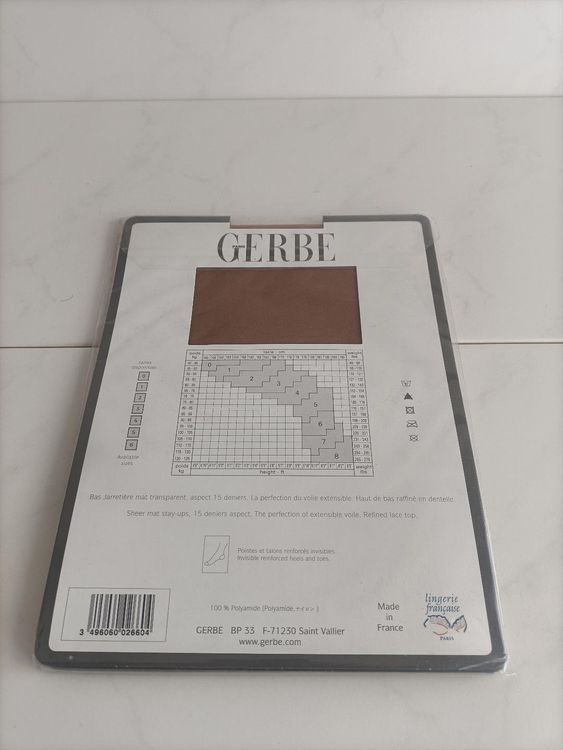 Bas jarretière Gerbe Gerlon 15 deniers gazelle Taille 4 | Kaufen auf ...