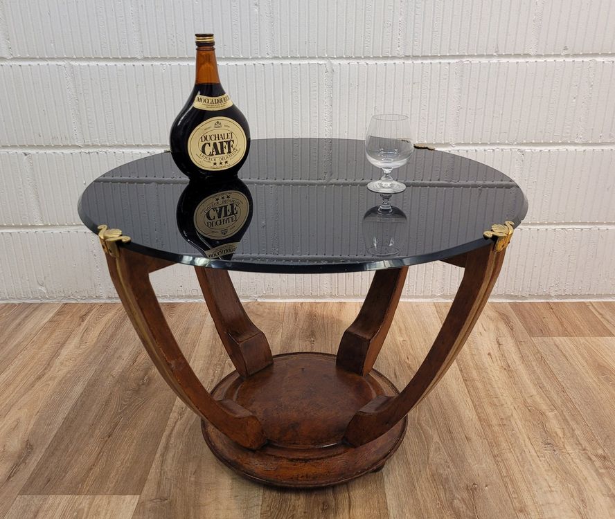 ART DECO Couchtisch Coffee Table Salontisch Glastisch rund | Kaufen auf ...