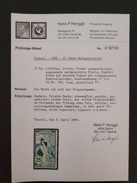 UPU 79C postfrisch SBK 2024 CHF 2000.- (Neu (gemäss Beschreibung)) in Luzern für CHF 750 – mit ...