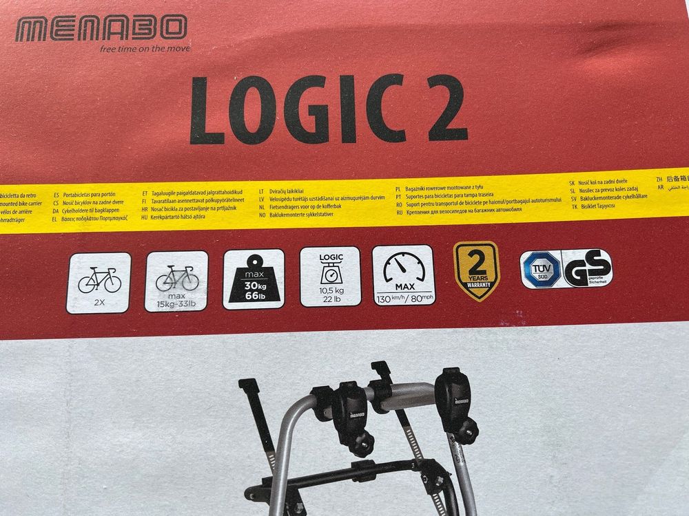 Menabo Logic 2 Heckfahrradträger (Neu und originalverpackt) in ...