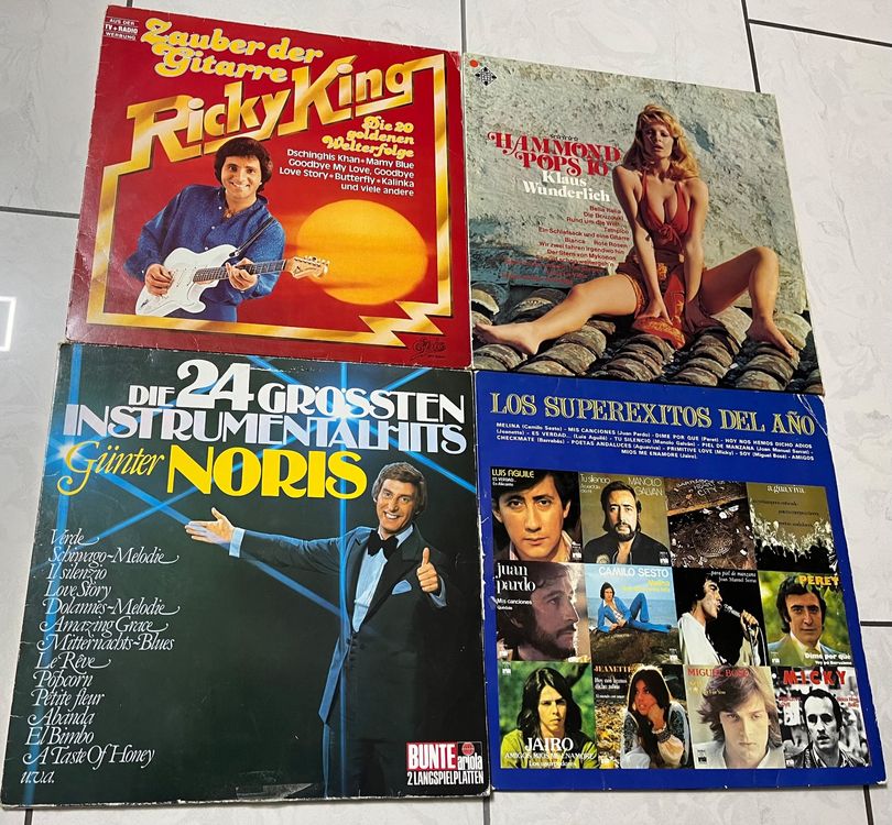 4 Schallplatten (Ricky King, Günter Noris, Hammond Pops 10) (Gebraucht ...