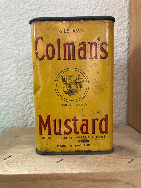 Vintage Colman's Powder Mustard Gewürzdose/ Büchse / Dose (Gebraucht ...