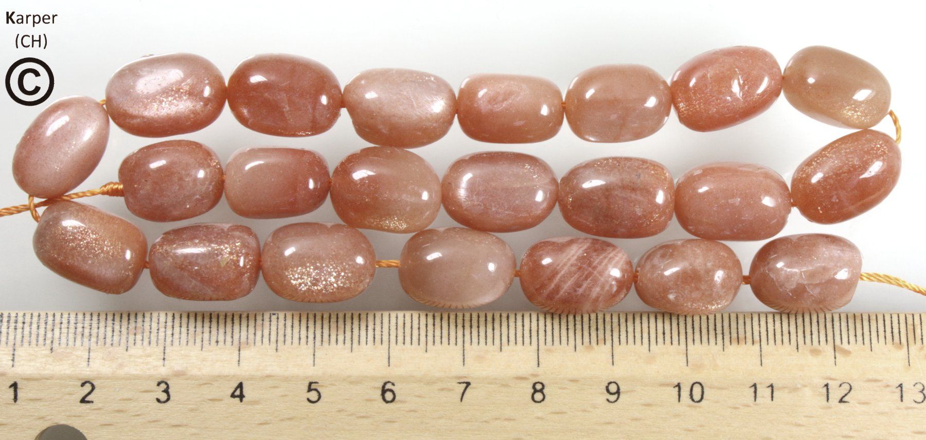 Sonnenstein Strang / Rang Pierre de Soleil , 13.5-16 x 9.5mm (Neu und ...