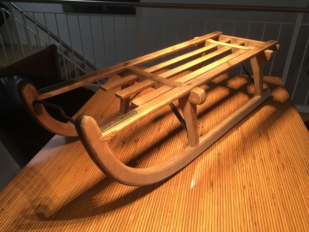 Originaler Holzschlitten,für Schnee aber auch als Dekoration | Kaufen ...