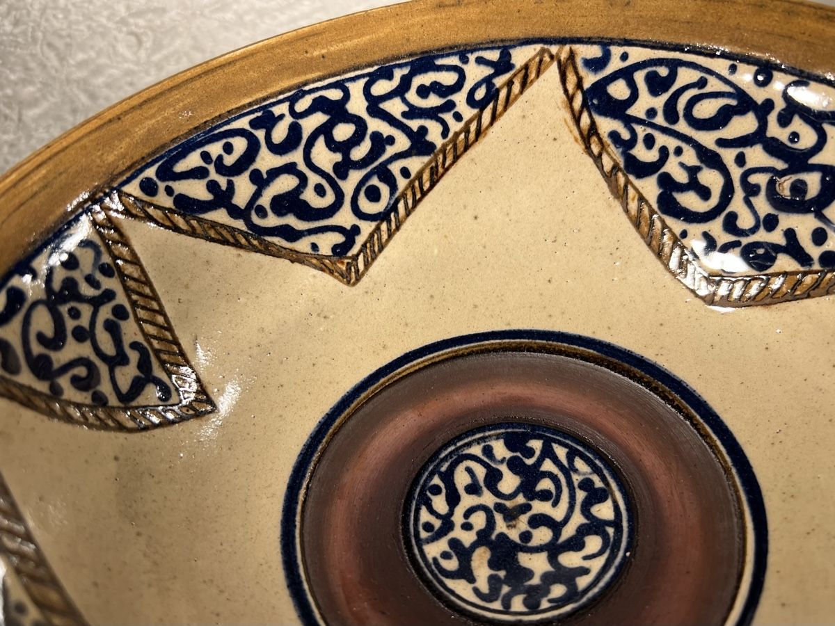 Grand Bol Céramique Tournée Peinte à la main (Neuf (Voir description ...