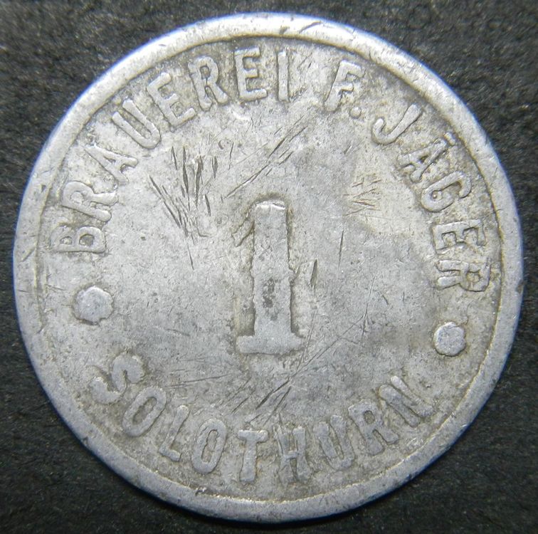 Jeton * Brauerei F. Jäger Solothurn (Gebraucht) in Glis für CHF 15 – mit Lieferung auf Ricardo ...