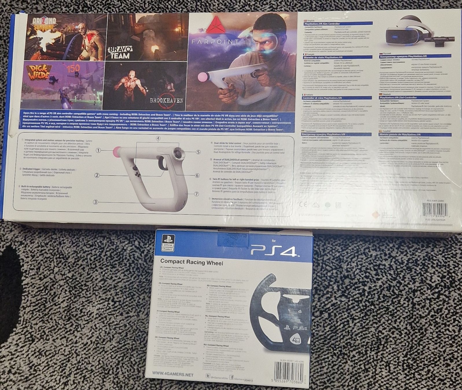 PS4 Aim Controller + Volant Compact Racing Wheel PS4 (Neuf (Voir description)) à Villars-sur ...