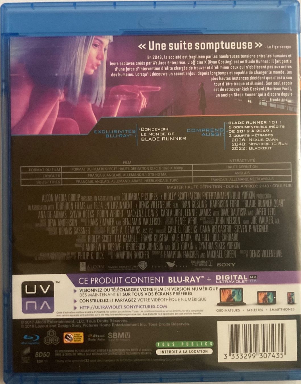 RYAN GOSLING / HARRISON FORD - BLADE RUNNER 2049 (D'occasion) à Poliez ...