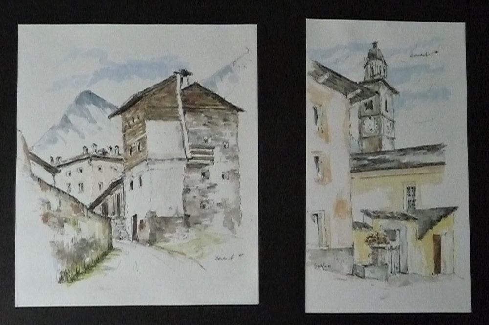 2 schöne Aquarelle | Kaufen auf Ricardo