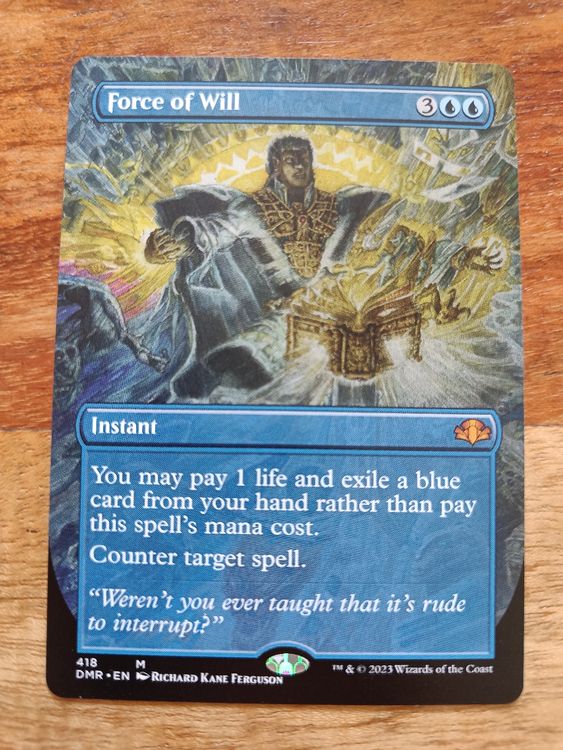 Force of Will Borderless 418 Dominaria Remastered (Neu und ...