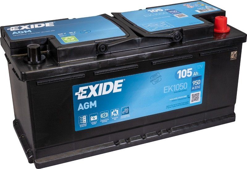 Exide Start-Stop AGM EK1050 (105AH / 950A) (Neu und originalverpackt ...