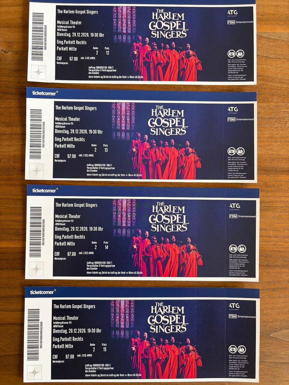 4 Prime Tickets für die Harlem Gospel Singers! (Neu (gemäss ...