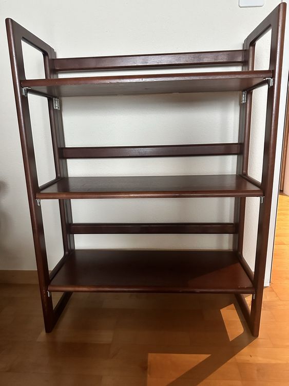 Three foldable Wooden Shelf, Stylish Storage Solution | Kaufen auf Ricardo