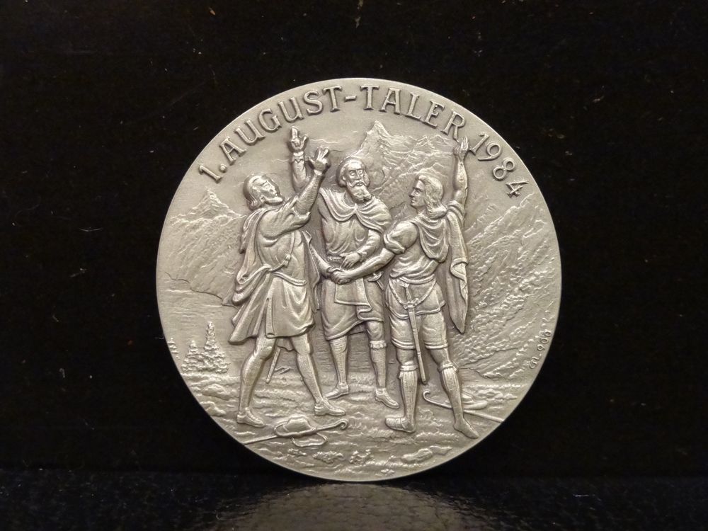 1. AUGUST TALER 1984 TELL'S GESCHOSS SILBER 900 | Kaufen auf Ricardo