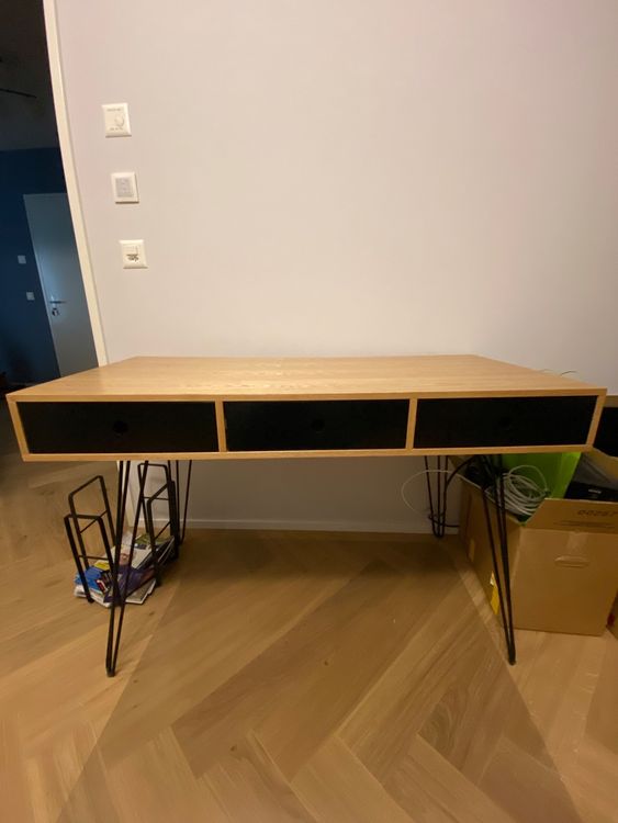 Office Table Black/Wood - Original Price 300 CHF (Gebraucht) in Zürich ...