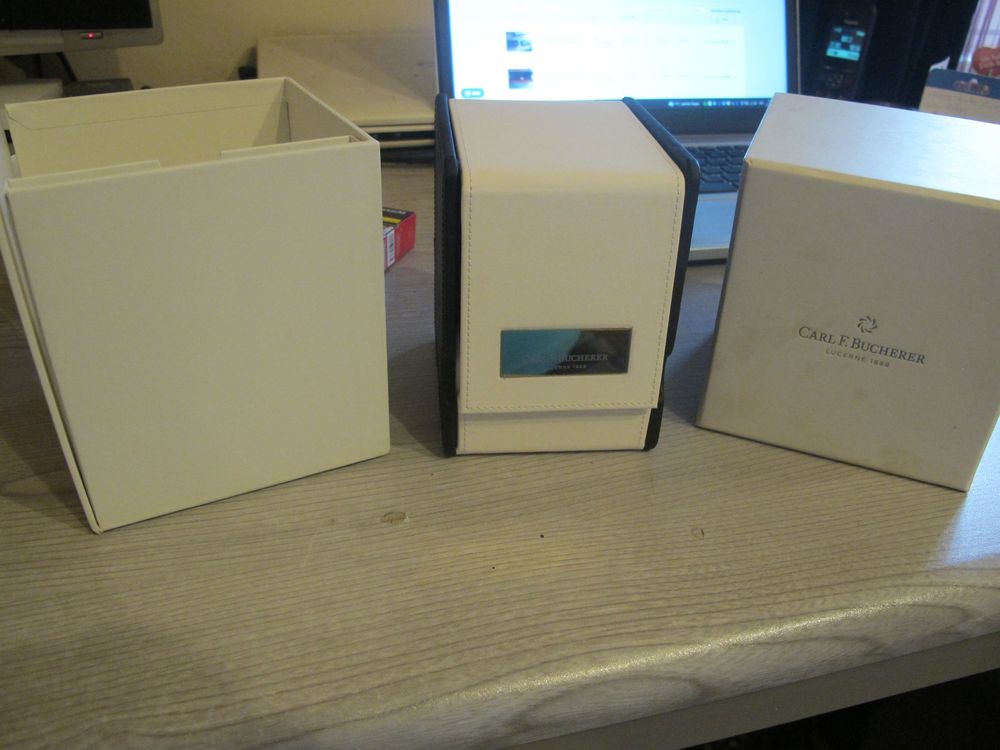 Bucherer Uhren Box Weiss Schwarz Mit Umkarton Neu Unbenutzt (Neu ...