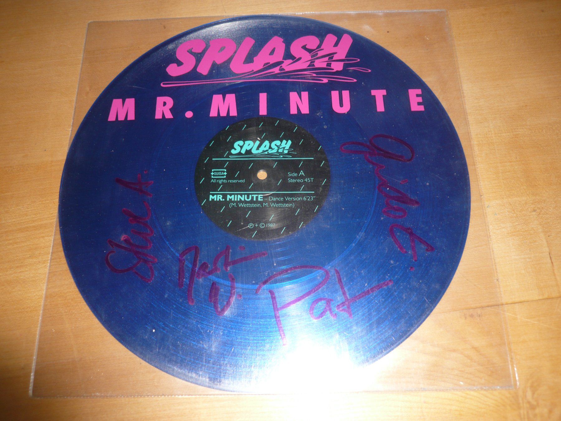 SPLASH Mr. Minute - SIGNIERT - Dark Blue Vinyl - CH 1987 (Gebraucht) in ...