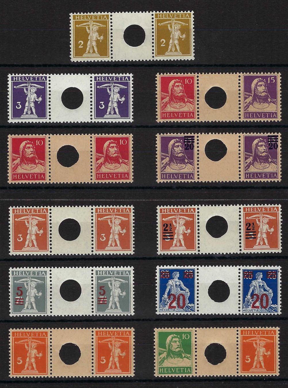 ZWISCHENSTEGE, POSTEN **, GR. LOCHUNG, Ia! SBK 450.- (Gebraucht) in ...