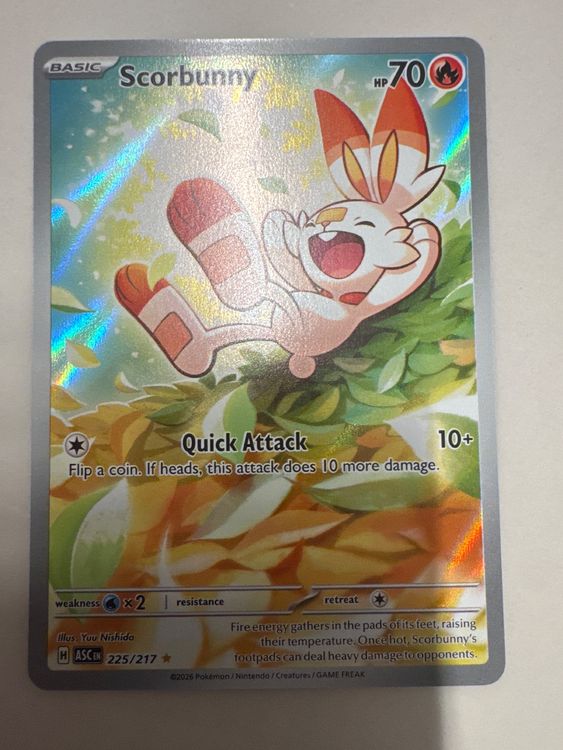 Scorbunny ASC225 EN Ascended Heroes Pokemon TCG (Neu (gemäss ...