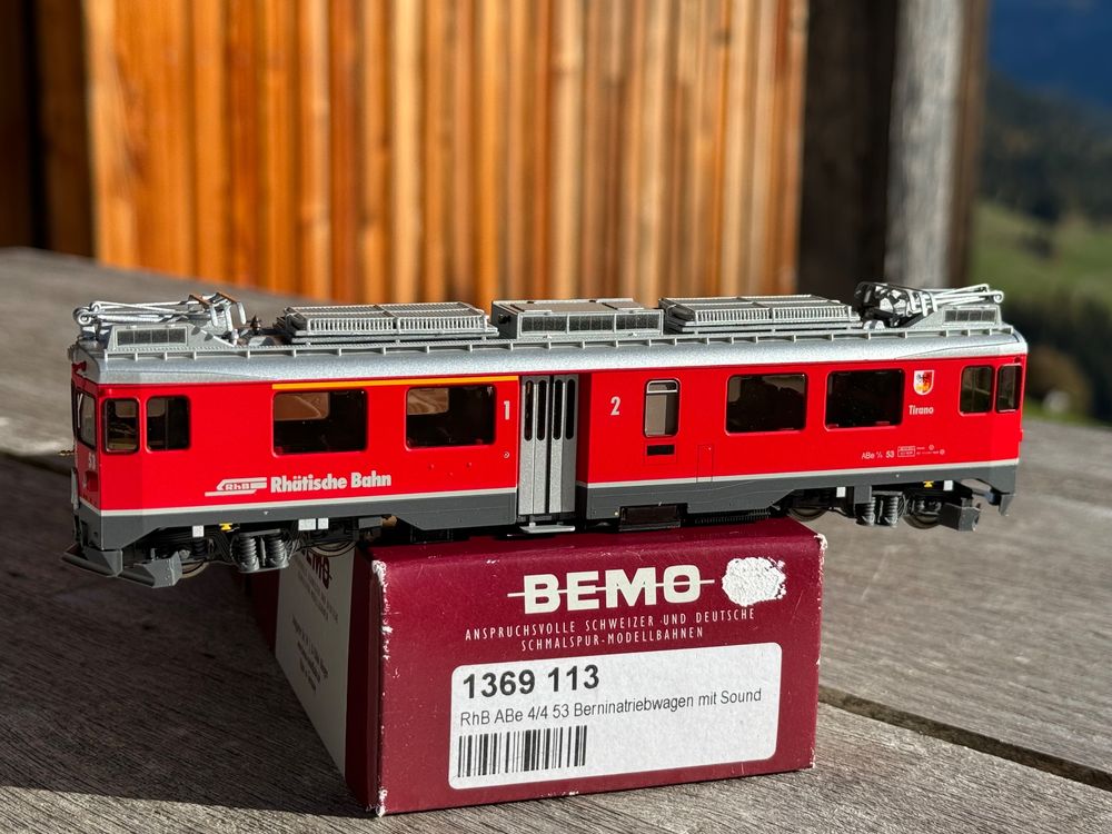 RhB Bemo ABe 4/4 53 rot Bernina TW III SOUND LED H0m neu (Neu (gemäss ...