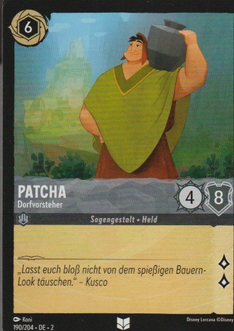 TCG LORCANA FLUTGESTALTEN ( 2ROF ) De 190 Patcha - Dorfvorst (Neu (gemäss Beschreibung)) in ...