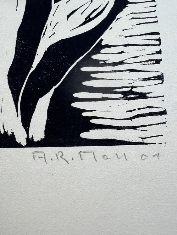 Arthur Richard Moll (1929) Holzschnitt handsigniert. (Gebraucht) in für ...