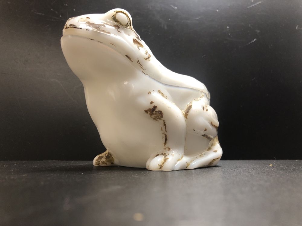 DECKELDOSE JUGENDSTIL "FROSCH" OPALINGLAS ANTIK VALLERYSTHAL (Gebraucht) in Matzingen für CHF 10 ...
