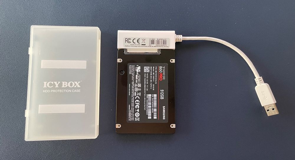 ICY BOX IB-AC603a-U3 mit 512 GB SSD Samsung (Gebraucht) in Bremgarten ...